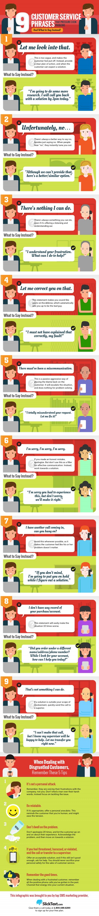 9 Customer Service Phrases That Pressure Cook Problems [Infographic]